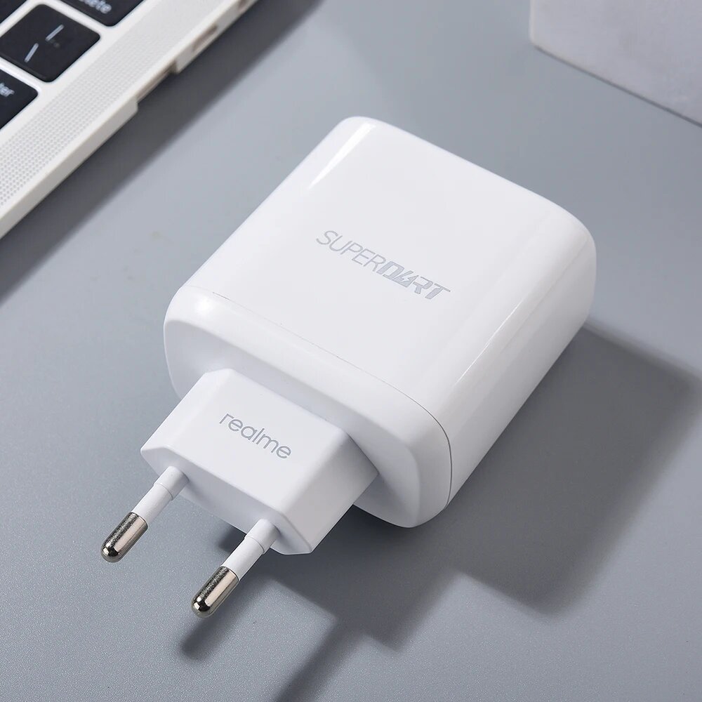 Оригинальное зарядное устройство Realme 65 Вт, адаптер для быстрой зарядки SuperDart, EU Plug only