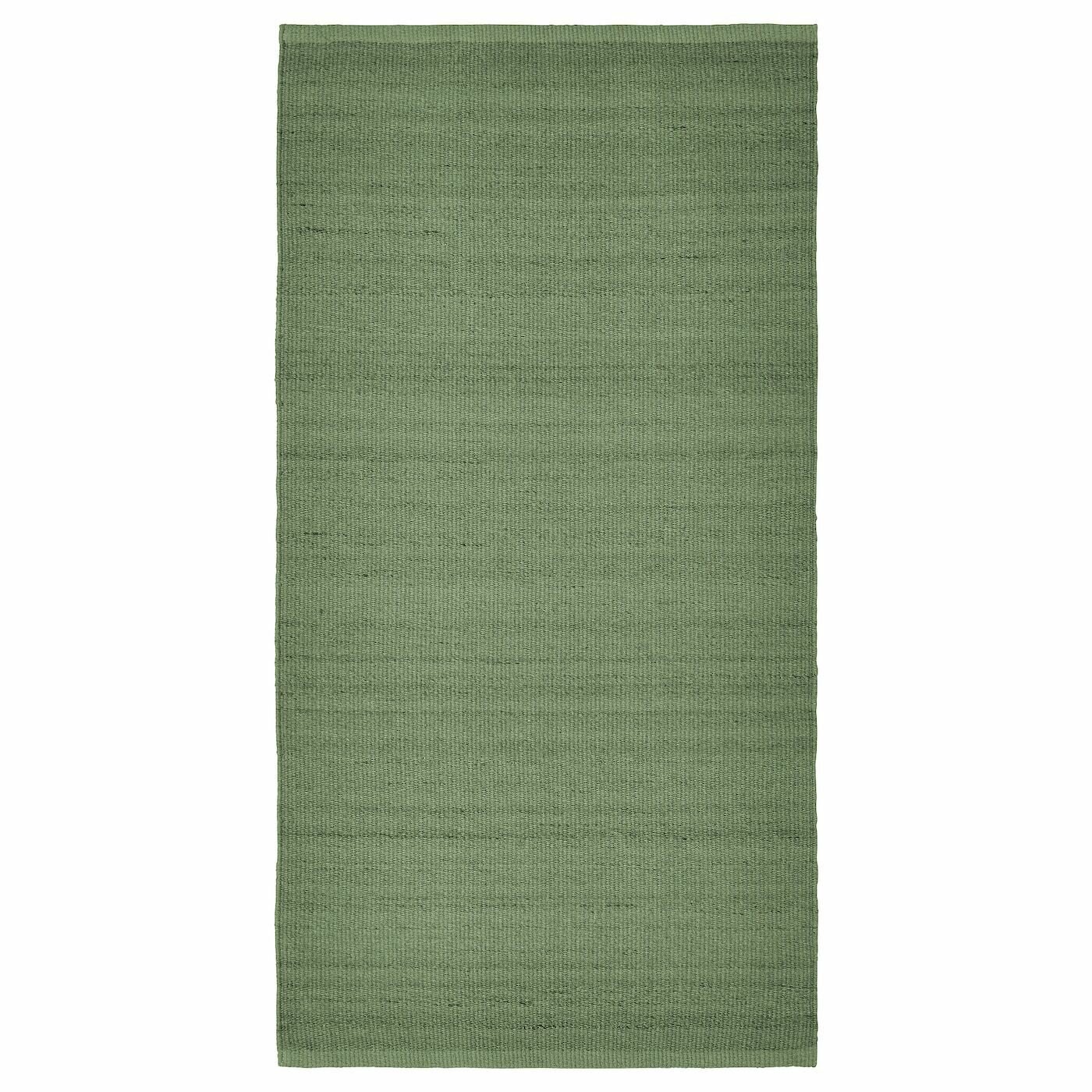 Плоский тканый ковер TIDTABELL IKEA 80x150 cm зелен 405.693.87