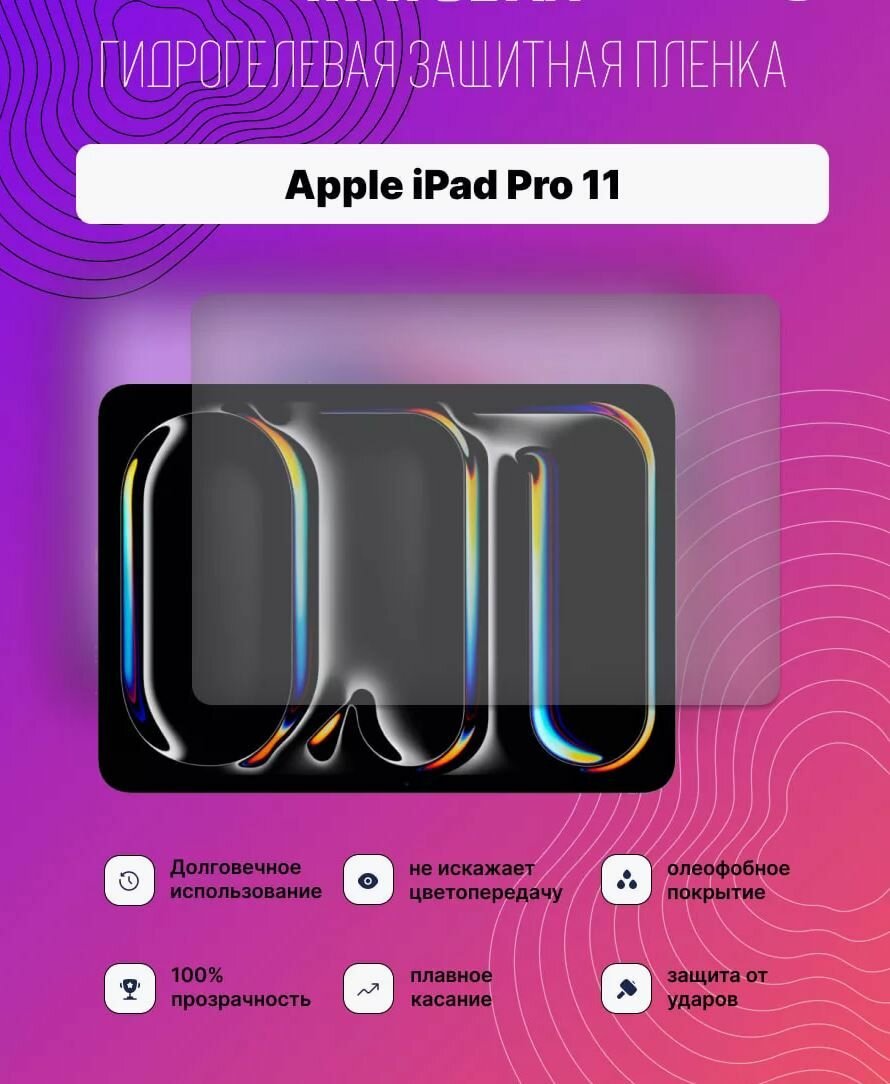 Защитная пленка Apple iPad Pro 11 2024/ A2836, A2837, A3006, iPad16,3, iPad16,4, матовая
