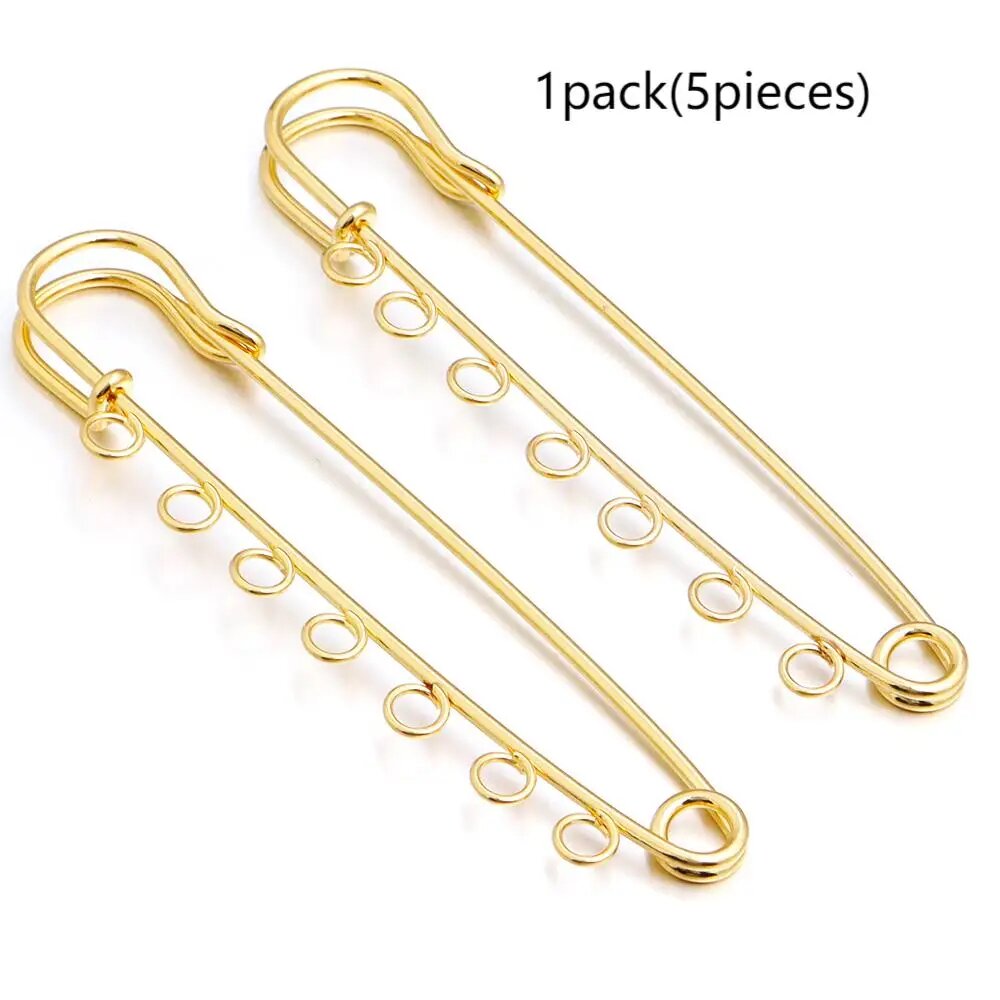 Золотые булавки Тиparts для рукоделия 80x15mm 5Pcs