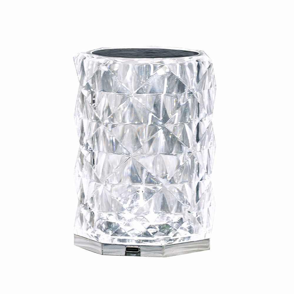 Ночник сенсорный старт Кристалл Роза мини с аккумулятором