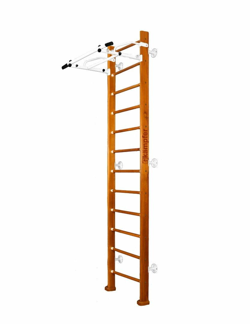 Шведская стенка Кемфер Шведиш(к стене)(№3 Классический Высота 3 м белый турник)