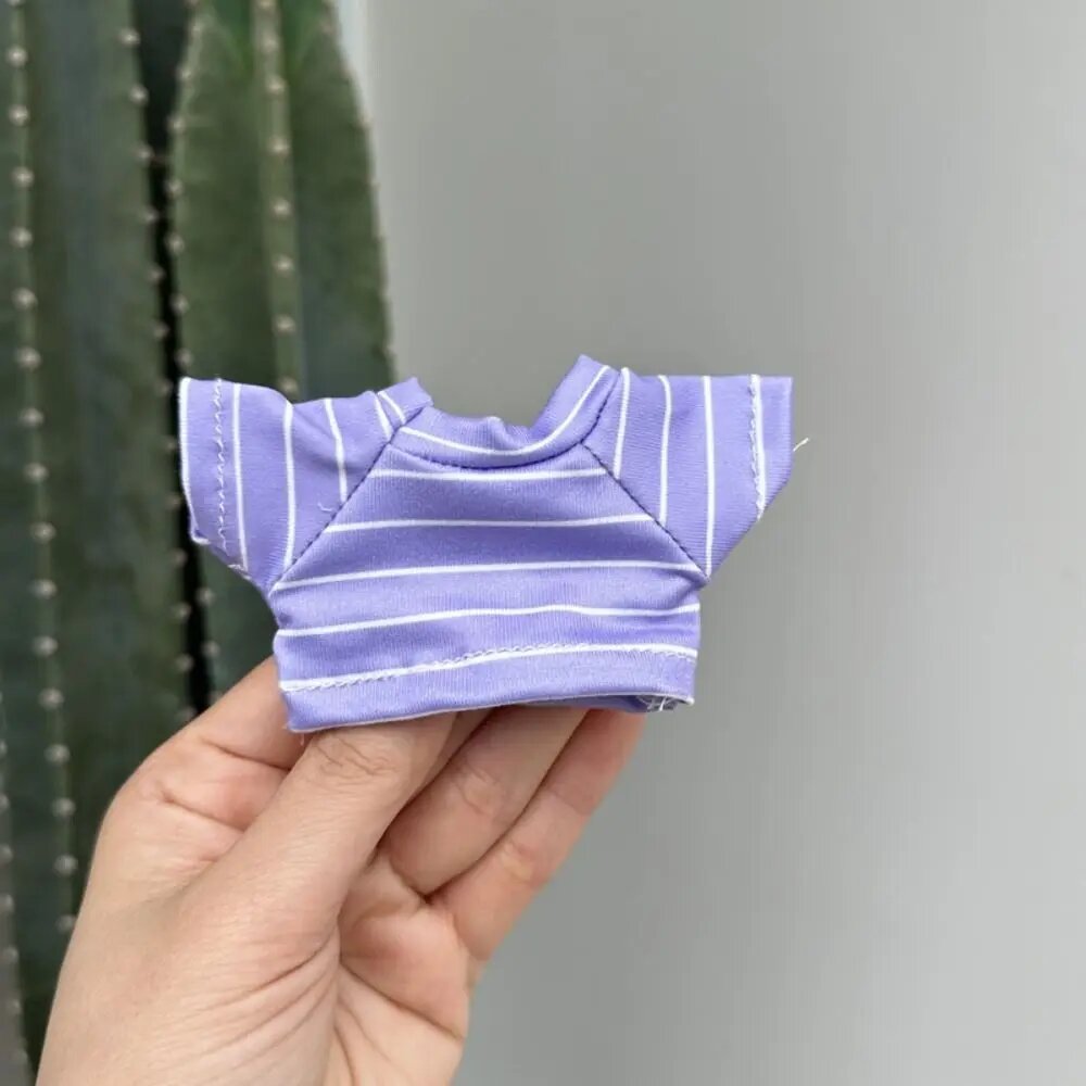 Хлопковая футболка для куклы 15 см Purple