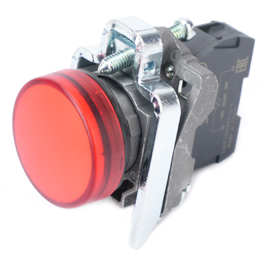 Лампа сигнальная индикаторная Systeme Electric / Систем Электрик SB4 модульная светодиодная, красное свечение, диаметр отверстия 22мм, 24В, IP65 / индикатор