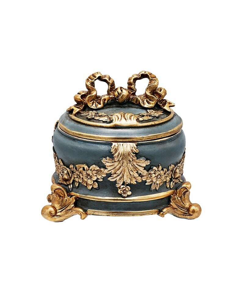 Шкатулка Барокко Casaentera CE08-438-107 серый/золото 115х113х95