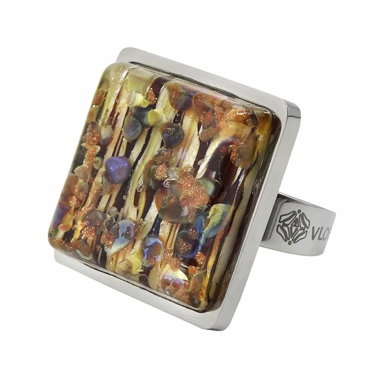 Кольцо, стекло, муранское стекло