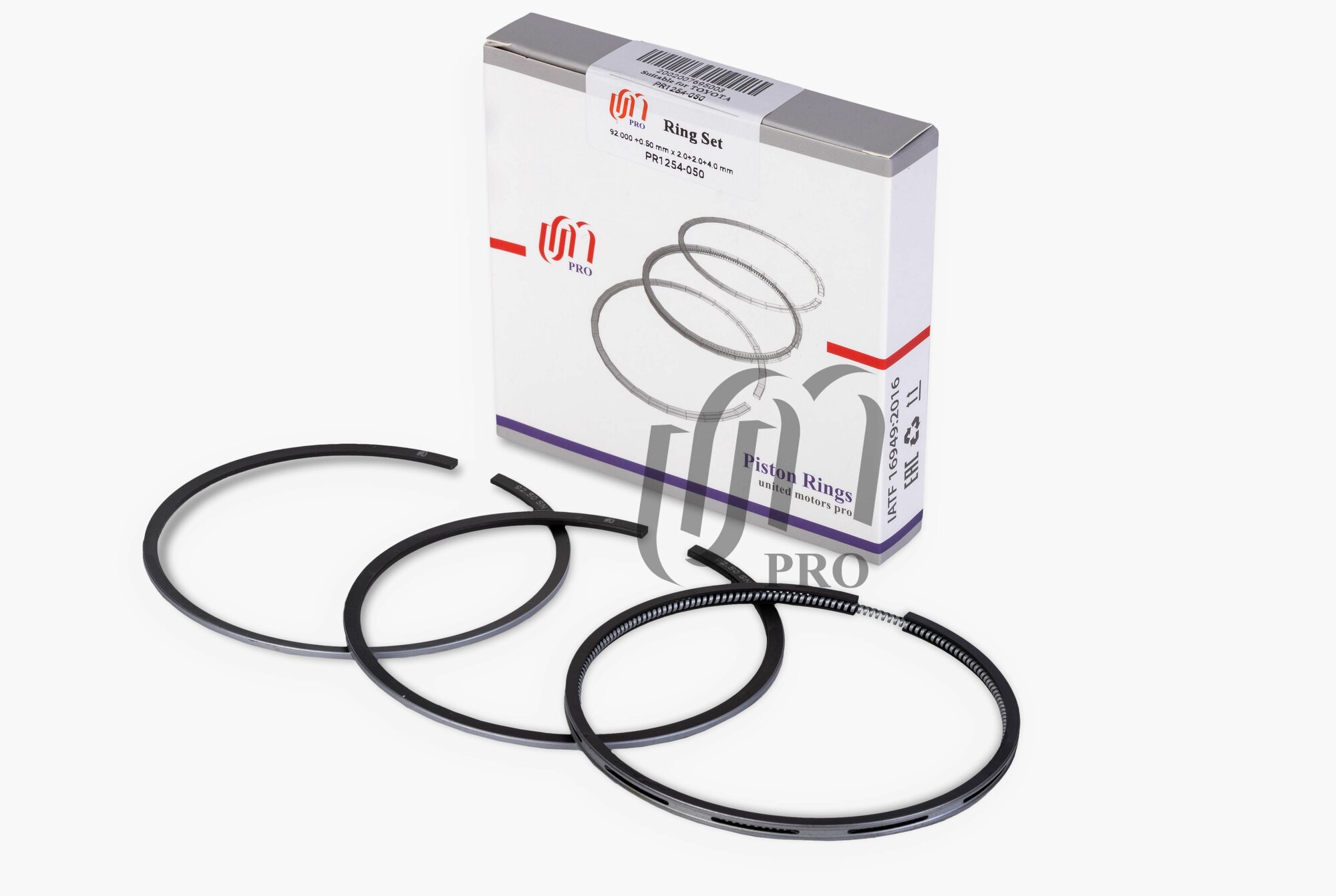 Кольца поршневые 0.50 Toyota 2L d92.0+0.5 2.0-2.0-4.0 на 1 цил. UMpro