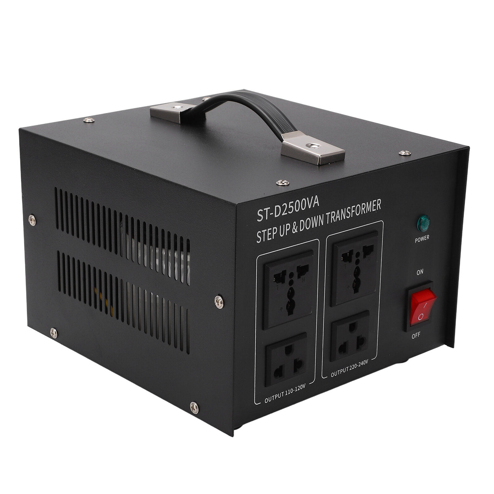 Трансформатор напряжения 2500 Вт, повышающий преобразователь напряжения от 110–120 до 220 В, понижающий универсальный преобразователь от 220 до 240 В, вилка стандарта США