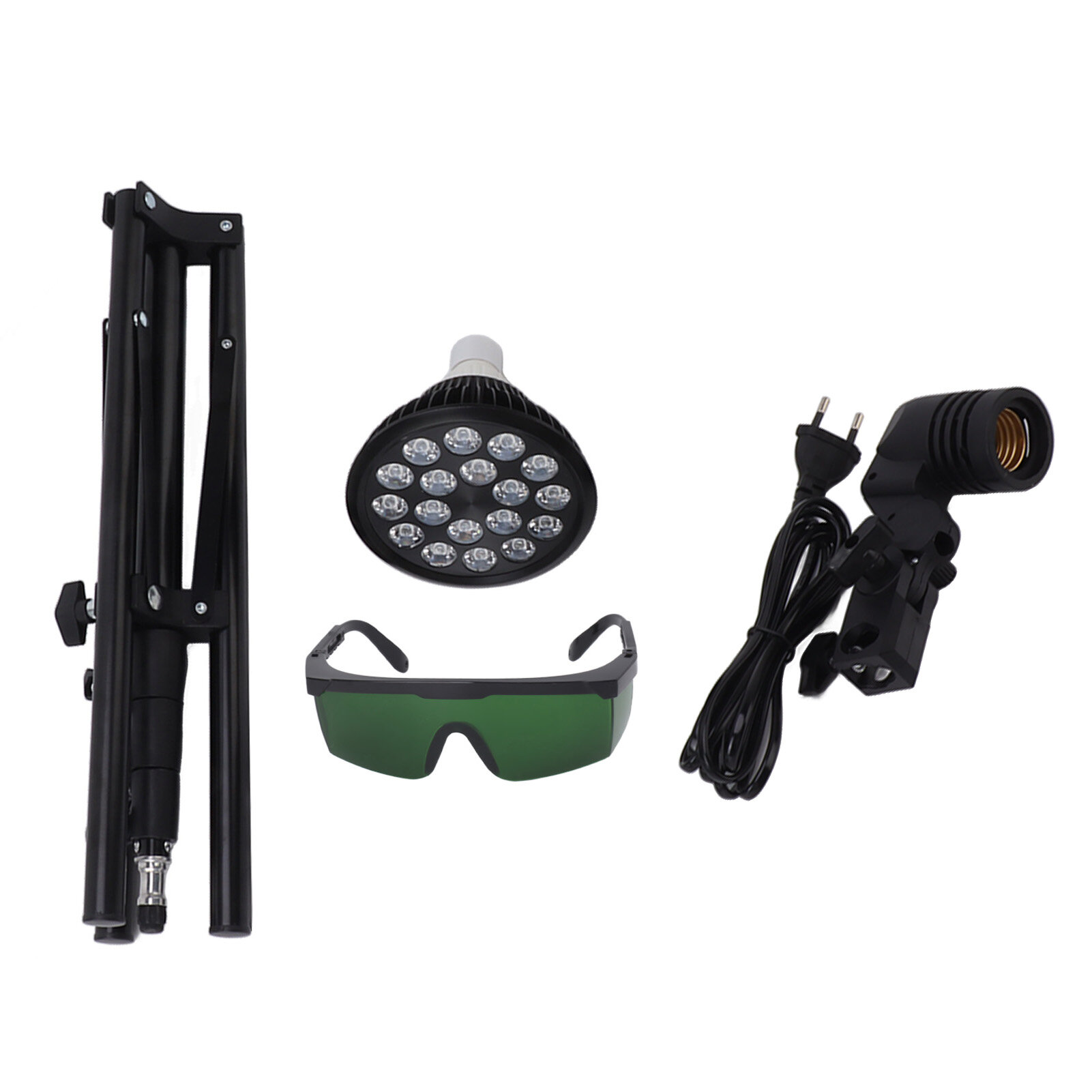 Taning Lamp 460nm Sun Light Skin Tanning Adjustable Tripod 54W 100‑240V with Bulbs for Face Body EU Plug