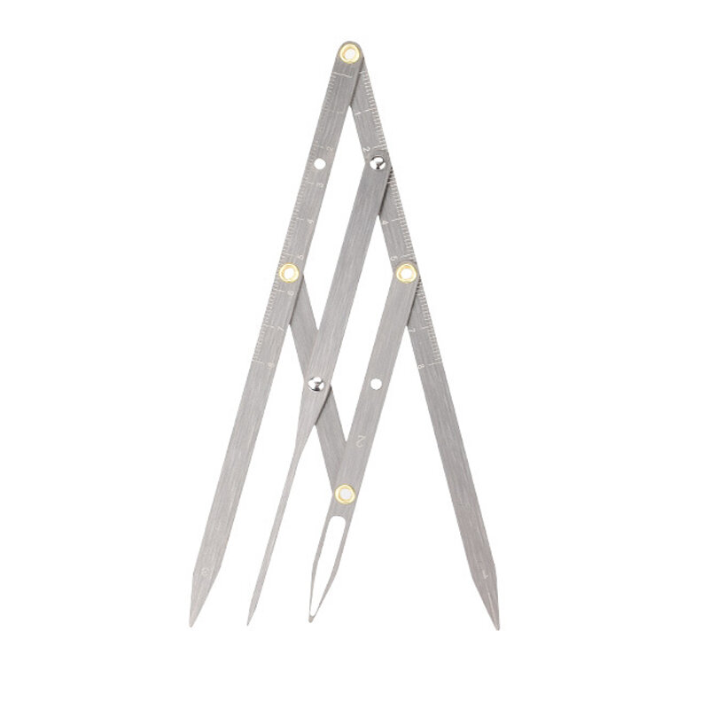 Brow Golden Catio Coupiper точное местоположение складное измельчение для бровей из нержавеющей стали измерение бровей серебряной бровей