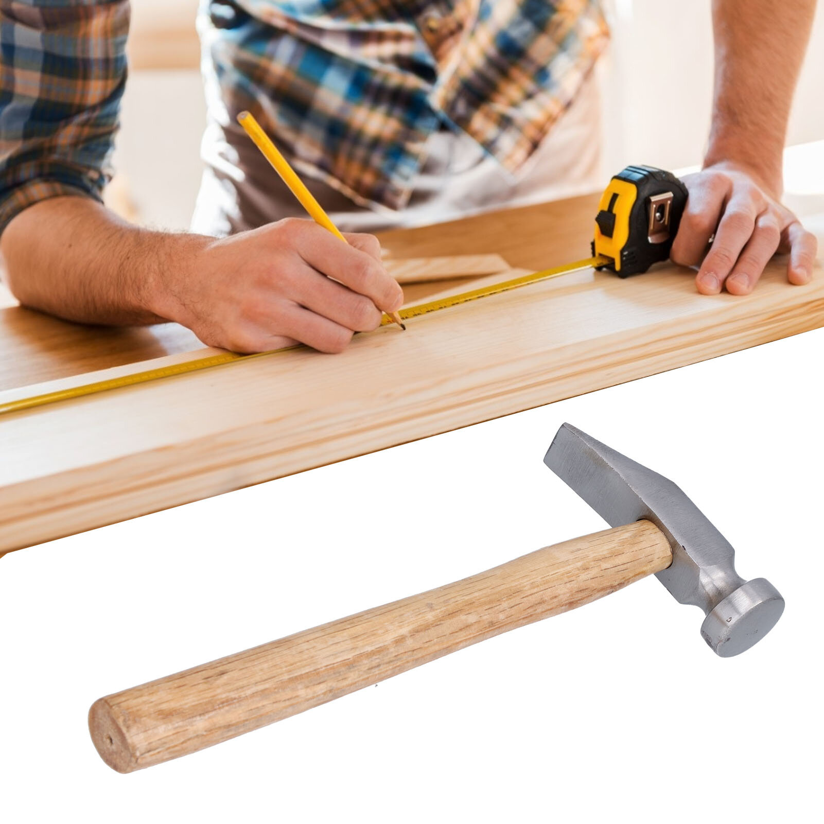 Молоток для верхней части обуви, цельнометаллический молоток для рукоделия, небольшой молоток с деревянной ручкой для ремонта обуви