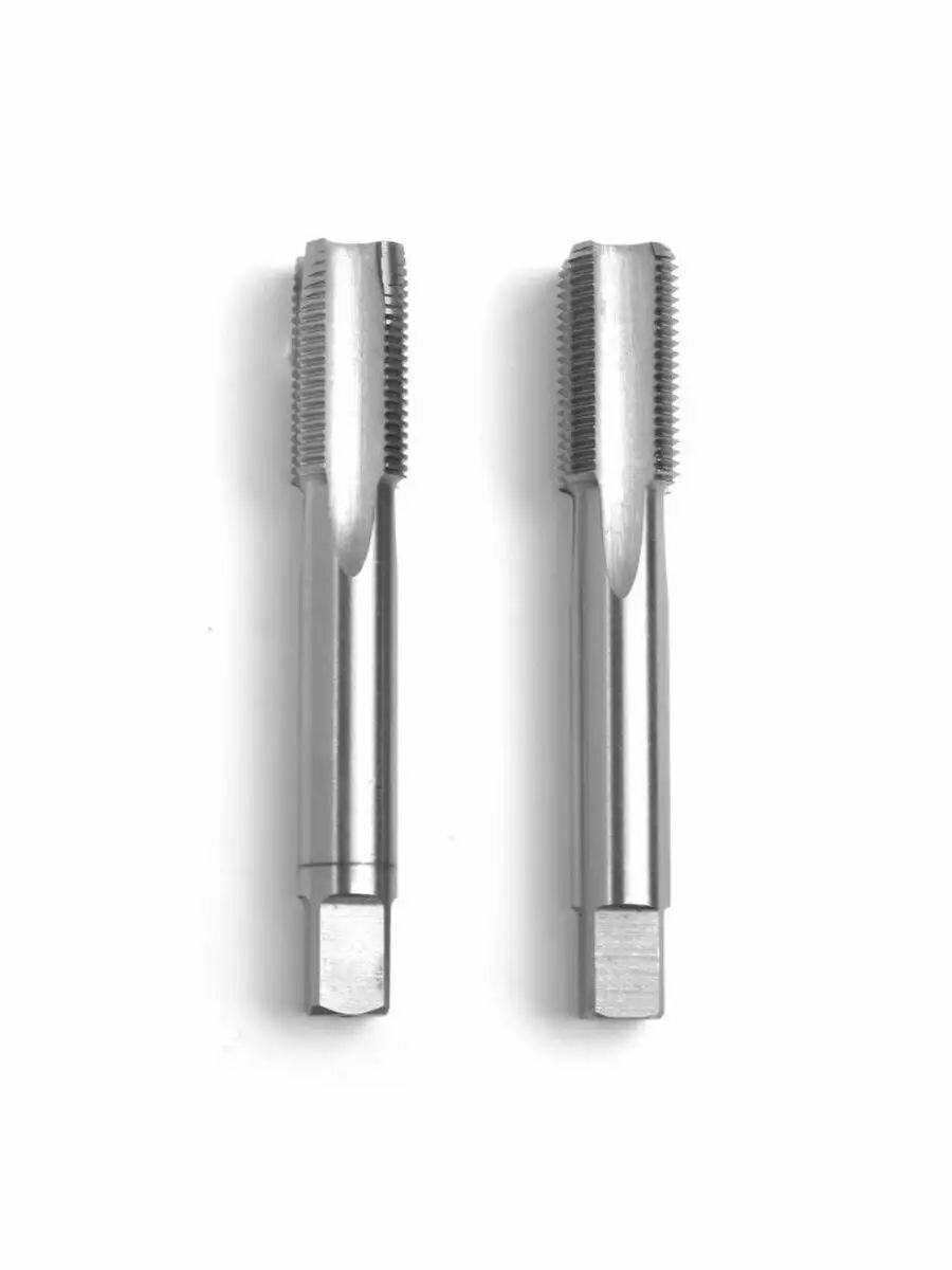 Метчики ручные DIN352 для нарезания резьбы по металлу HSSG UNF 1/2" набор (2шт) для глухих и сквозных отверстий 00175170 GSR (Германия)