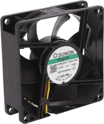 Вентилятор SUNON MF80252V1-1000U-G99 Вентилятор осевой 24В DC 80x80x25мм подшипник Vapo 69куб. м/ч 33дБА 1шт