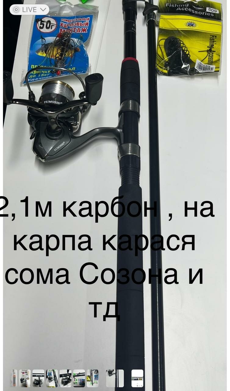 Спининг на карпа 2.1м тэст 100-250г