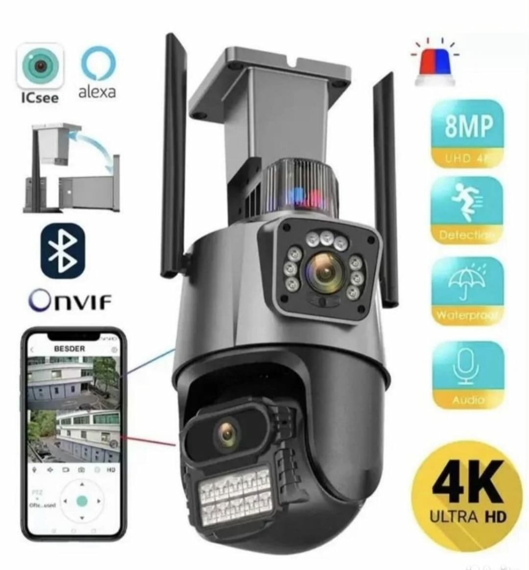 Камера видеонаблюдения уличная wi-fi поворотная