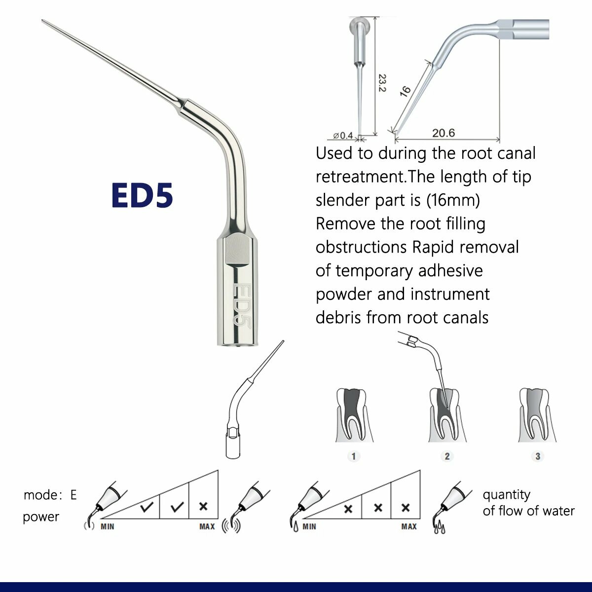 Стоматологические наконечники для скалера E и ED серии 1pc ED5