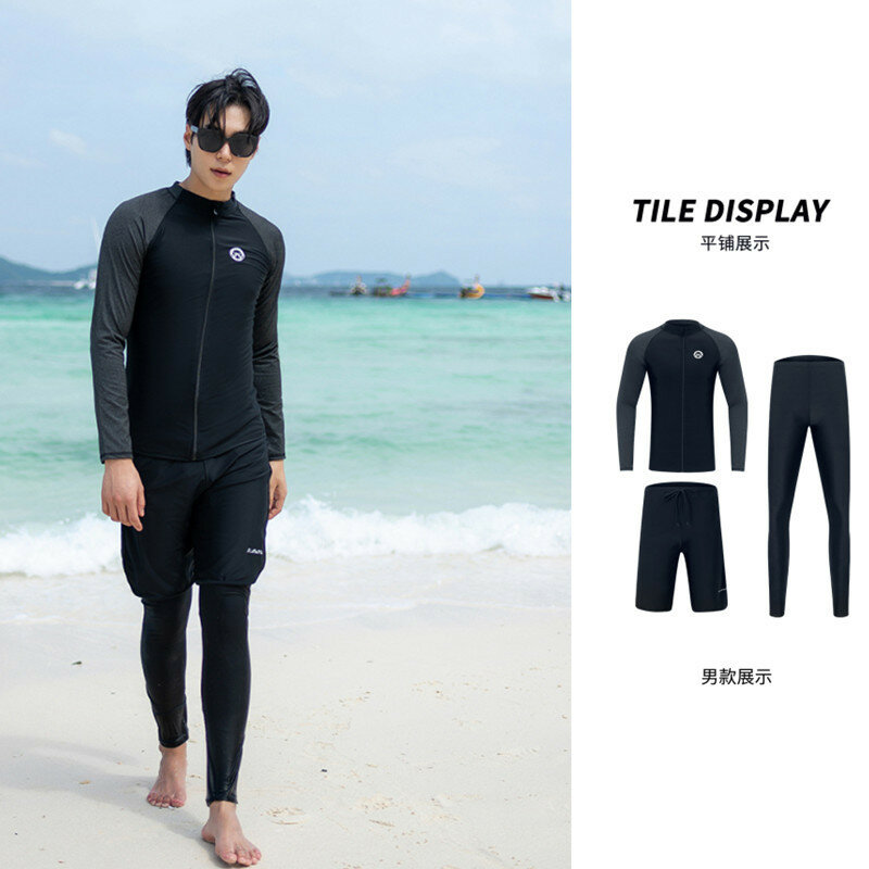 Костюм для подводного плавания XXXL, 9903, мужской и женский, раздельный, с длинными рукавами