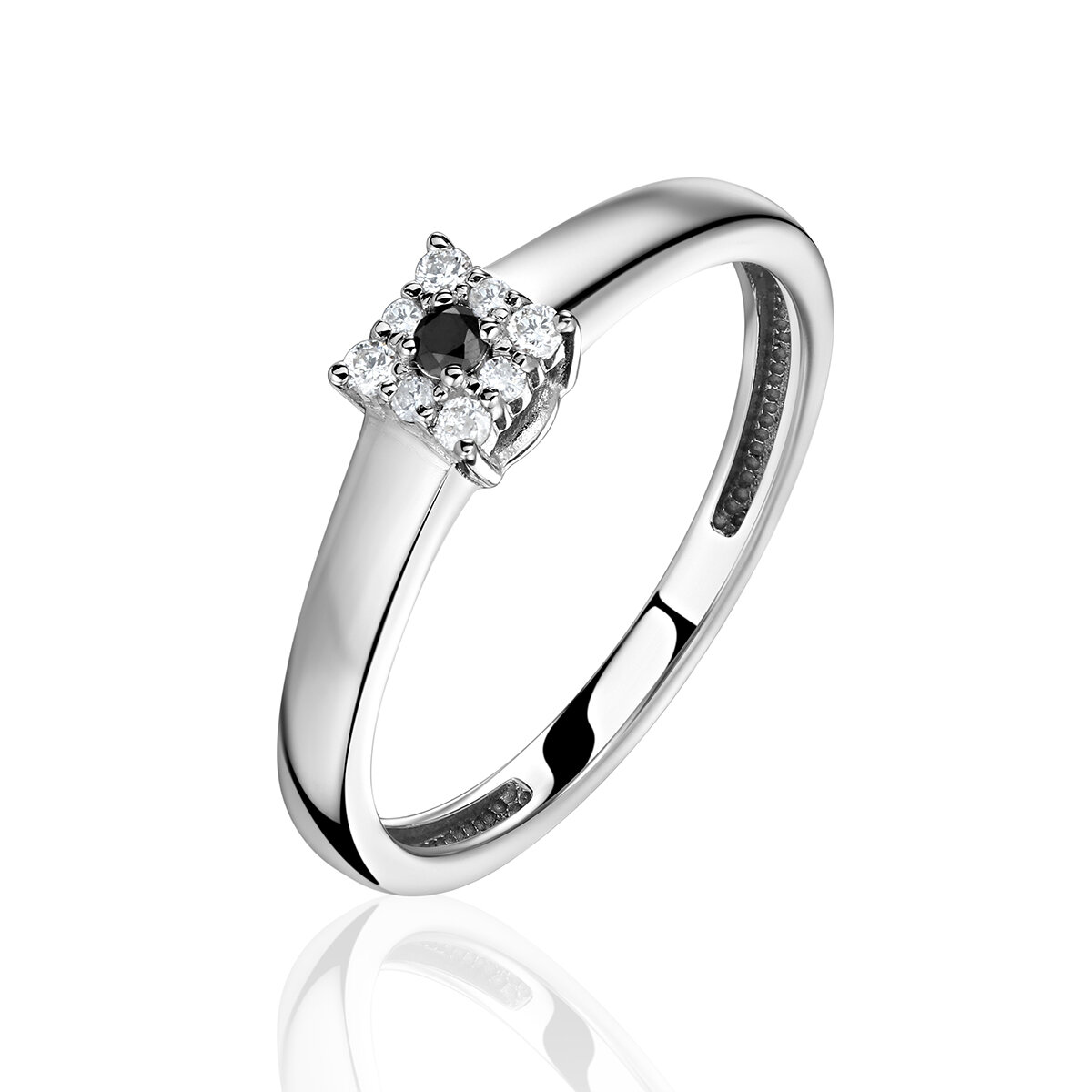 Кольцо, белое золото, 585 проба, бриллиант