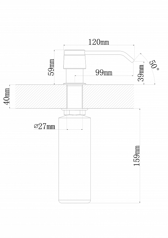 Дозатор Florentina Рондо антрацит 703.727.0000.302