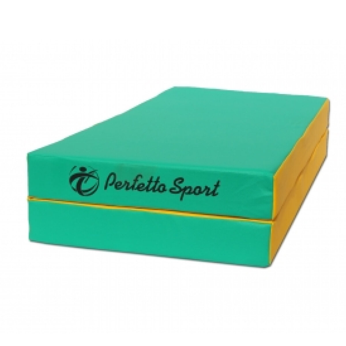 Мат гимнастический Perfetto Sport № 3, 100х100х10 см, зеленый/желтый