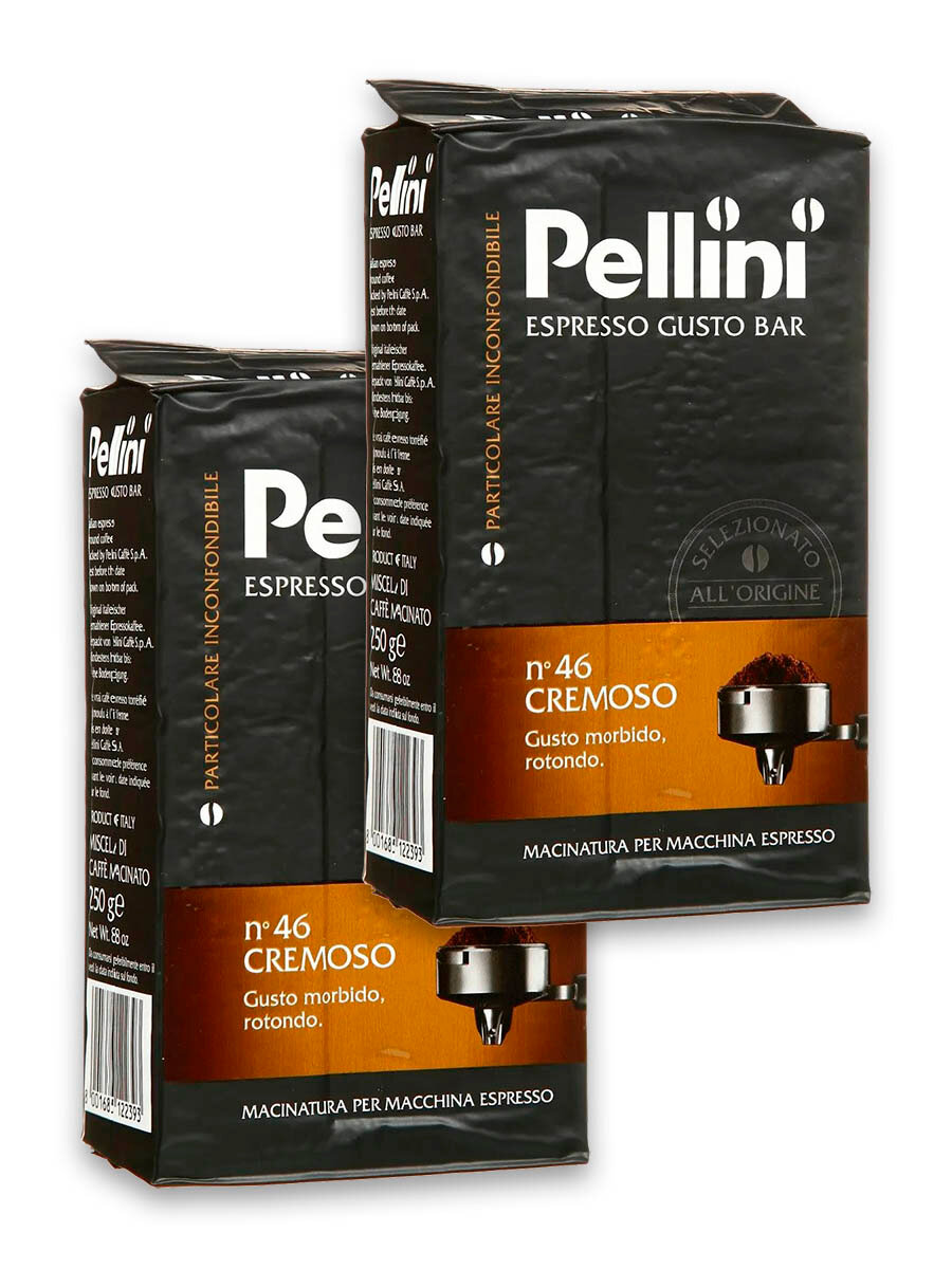 Кофе молотый Pellini Espresso Cremoso N46, 2*250 г