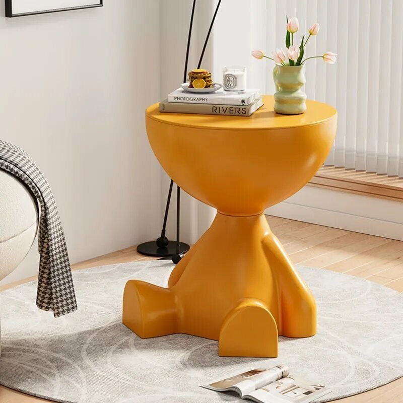 Тумба прикроватная Ижмебель, ABS-пластик, биопластик, глянцевая, жёлтая