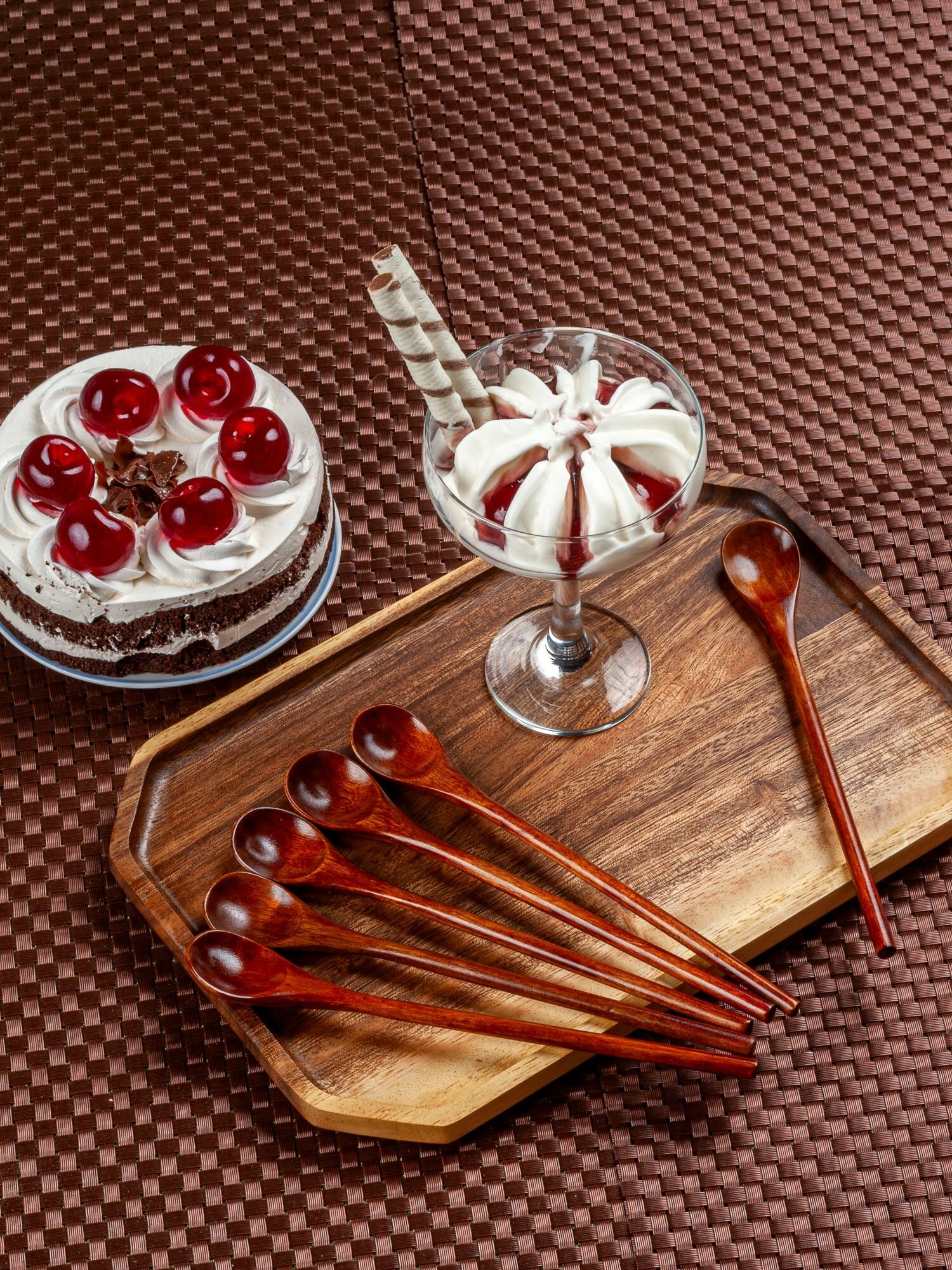 Ложка-дозатор, набор - 6 шт. / Ложечка деревянная для специй / Столовые приборы деревянные