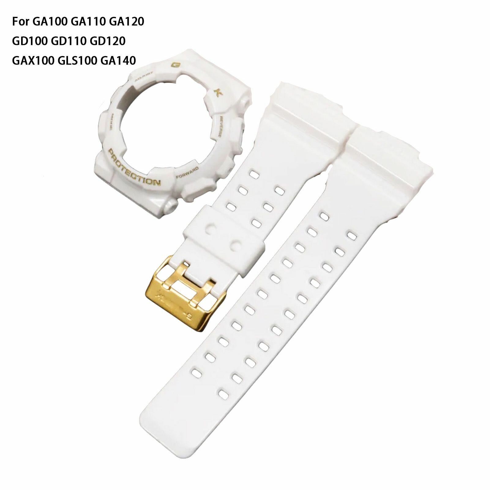 Ремешок и корпус для Casio G-SHOCK GA100/GA110/GA120 GD100/GD110/GD120 — комплект из смолы, смена цвета и пряжки