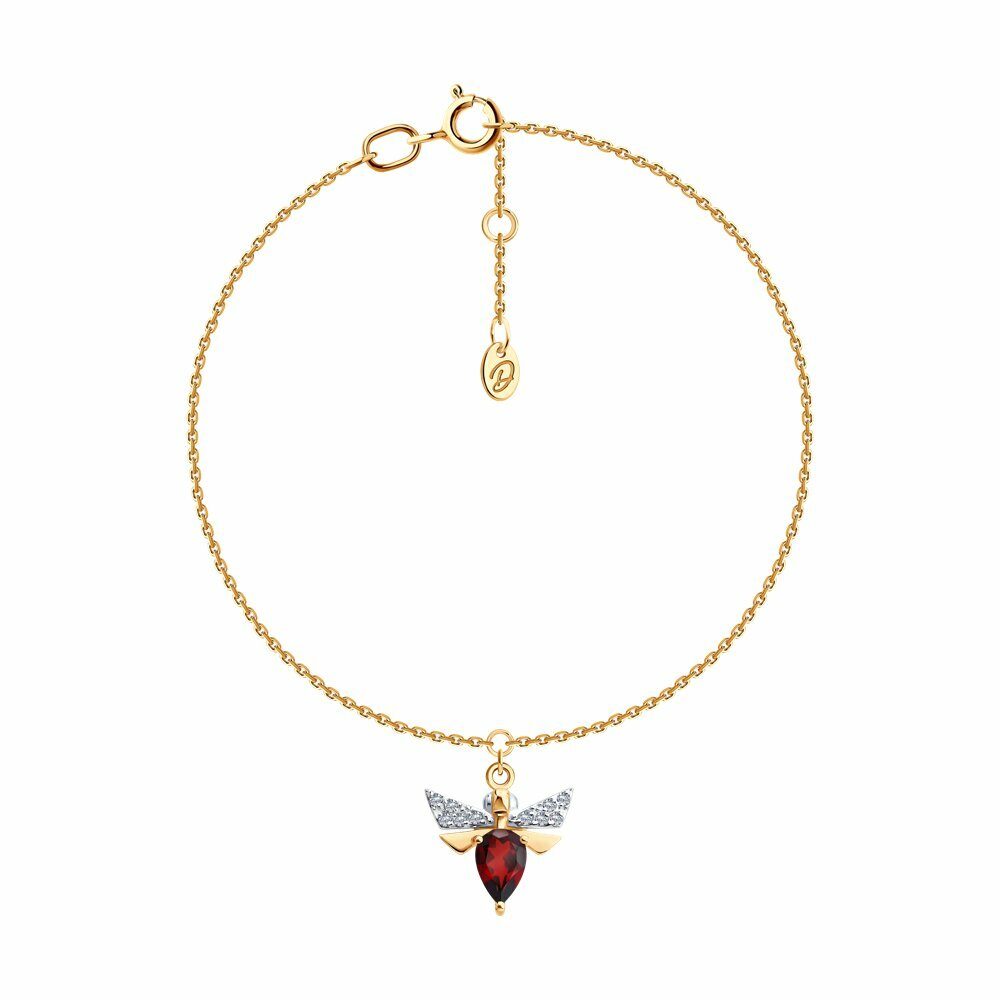 Браслет, красное золото, 585 проба