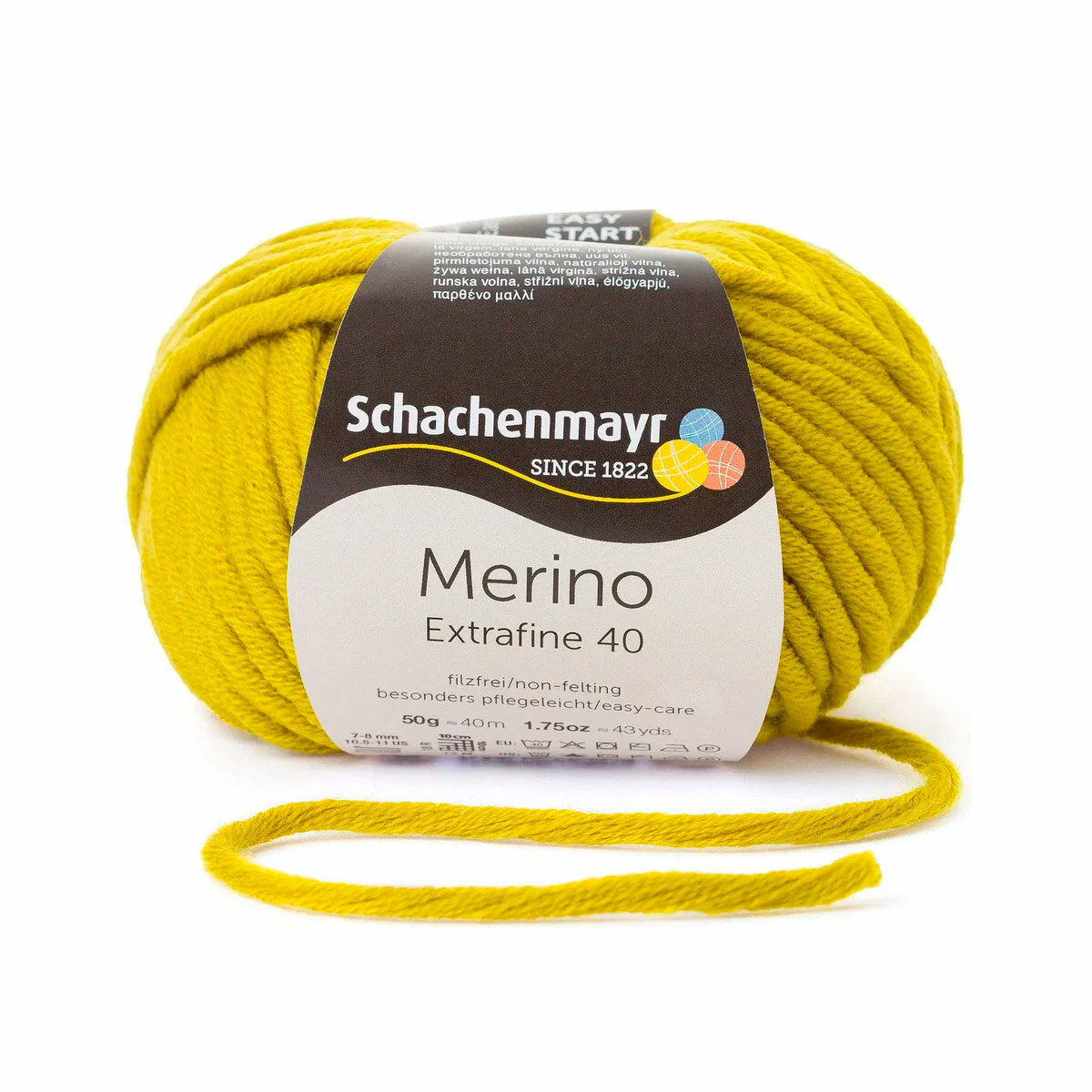 Merino Extrafine 40 /Мерино Экстрафайн 40/ пряжа Schachenmayr Merino, MEZ, 9807555 (00374, *, anis (анис), зеленый)