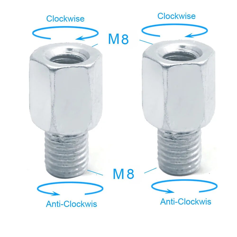 Адаптеры для зеркал мотоцикла M8 (R-L) 2шт