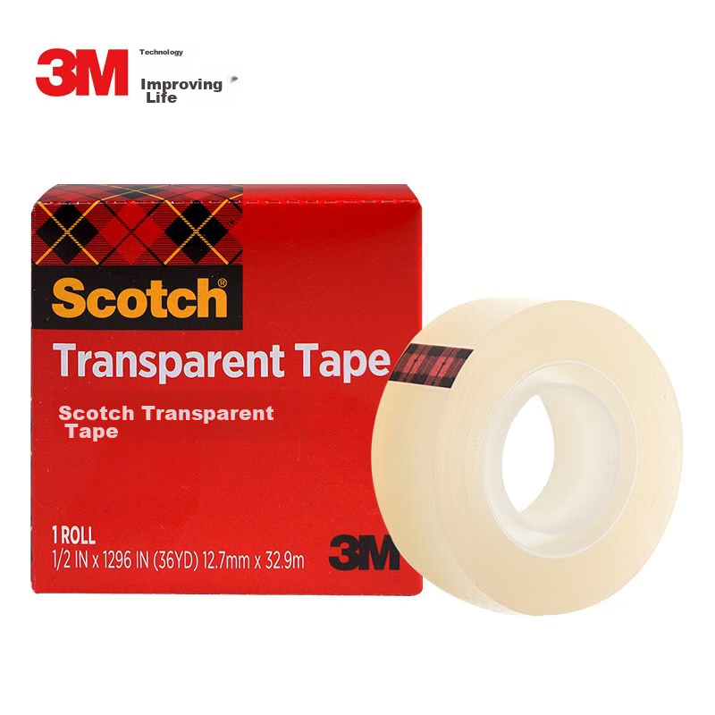 3M Scotch-Brite Tape, 600 Premium Transparent Tape, 12.7mm×32.9m, 600-CH33