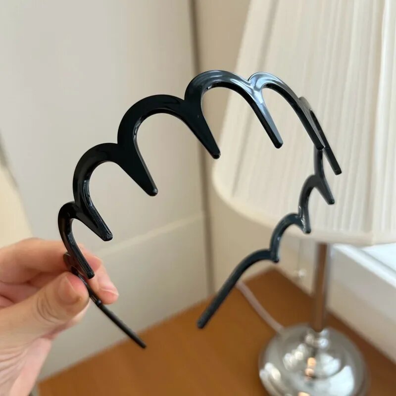 Пластиковые расчески-обручи для волос black