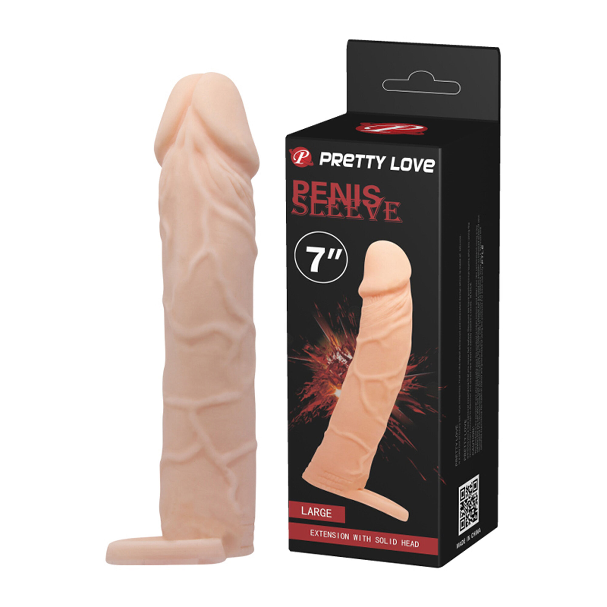 Baile Pretty Love Удлиняющая насадка penis sleeve (18, Ø 3.6 см)