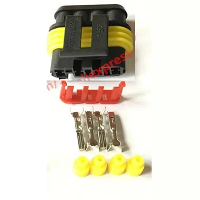 Авторазъем электрический 4-контактный водонепроницаемый DJ7041-1.5-11 DJ7041-1.5-21 1 set female