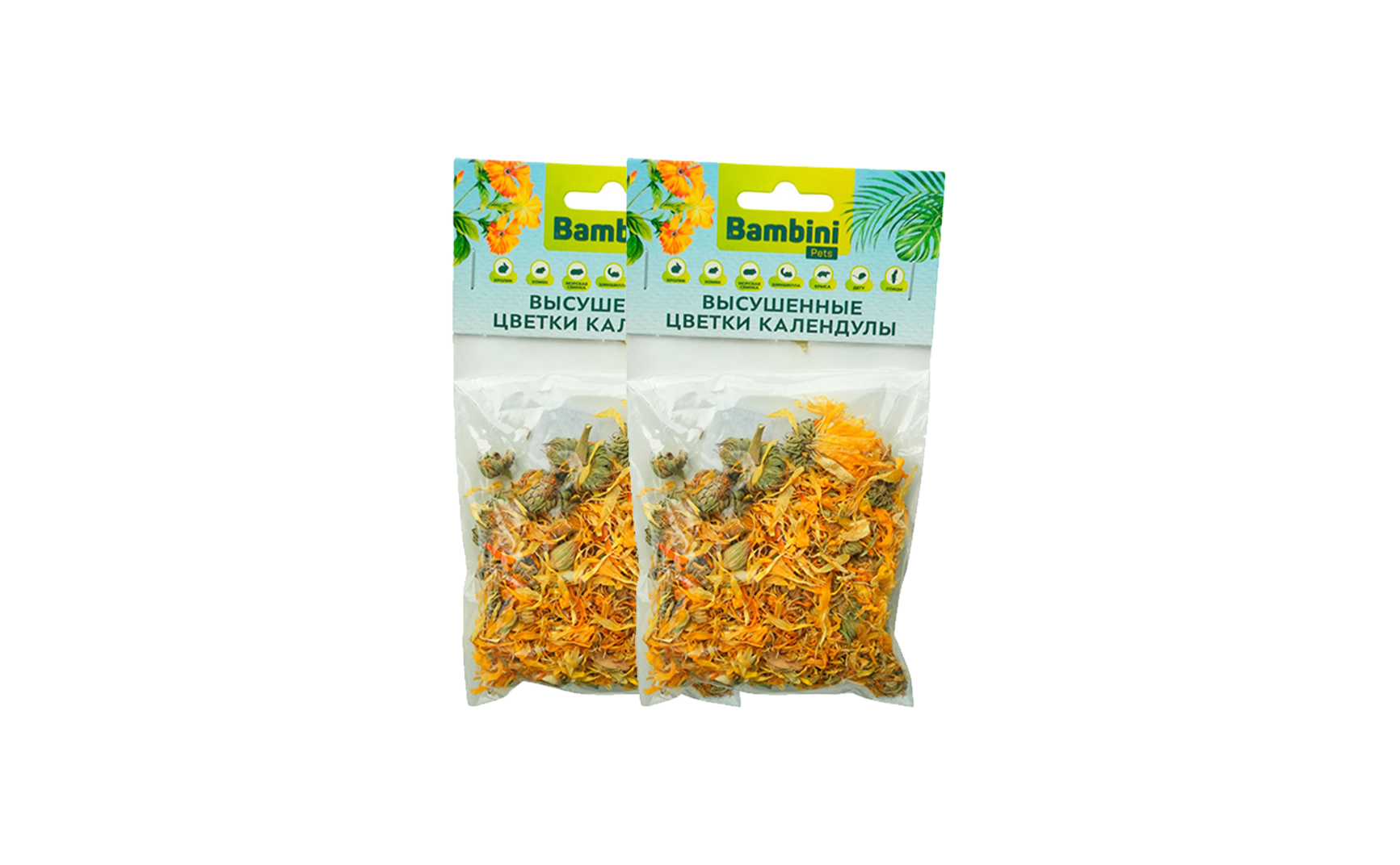 Лакомство Bambini Pets высушенные цветки календулы, 10 гр. x 2 шт.