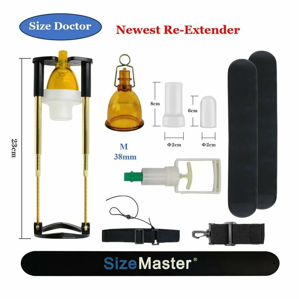 Newest Golden Size Master Увеличение пениса Penis Master Расширитель с вакуумным стаканом