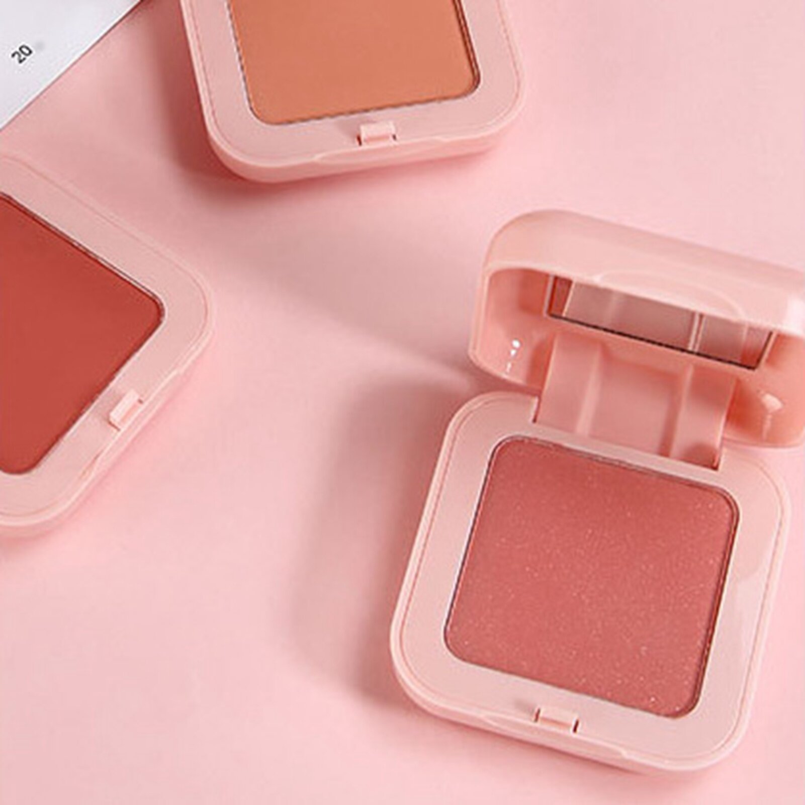 Румяна для лица Натуральная мелкая пудра Стойкий розовый футляр Симпатичные румяна для лица с кистью для женщин 06 Кирпично-красный