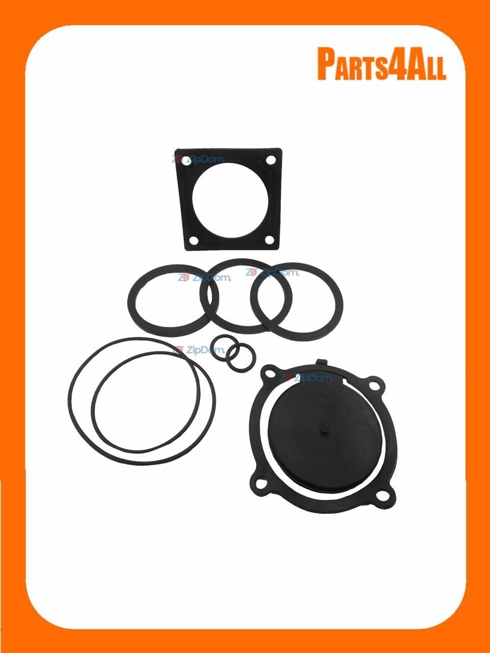 Обратный клапан + Комплект резиновых уплотнителей на мотопомпу 3 дюйма