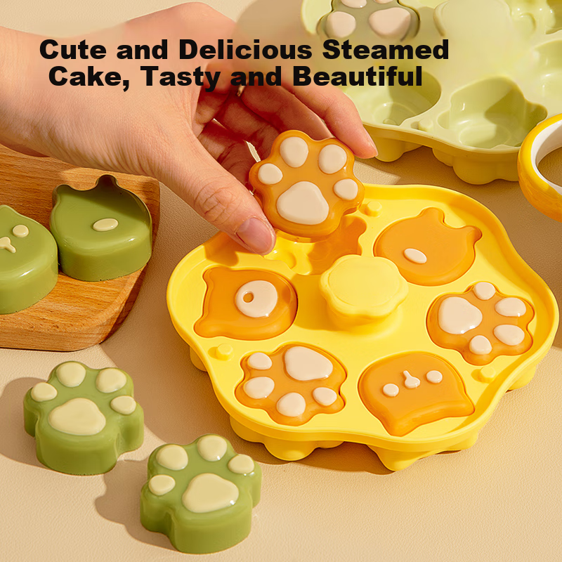 Easy Your Home Baby Steamed Cake Mold Food Grade Baby Sausage Mold Steaming and Cooking Silicone Baby Food Tool Round