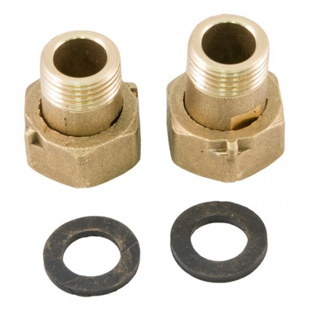 Сгон для счетчика DN15 3/4 ВР х 1/2НР, комплект 2 шт, резьбовое соединение для водопровода