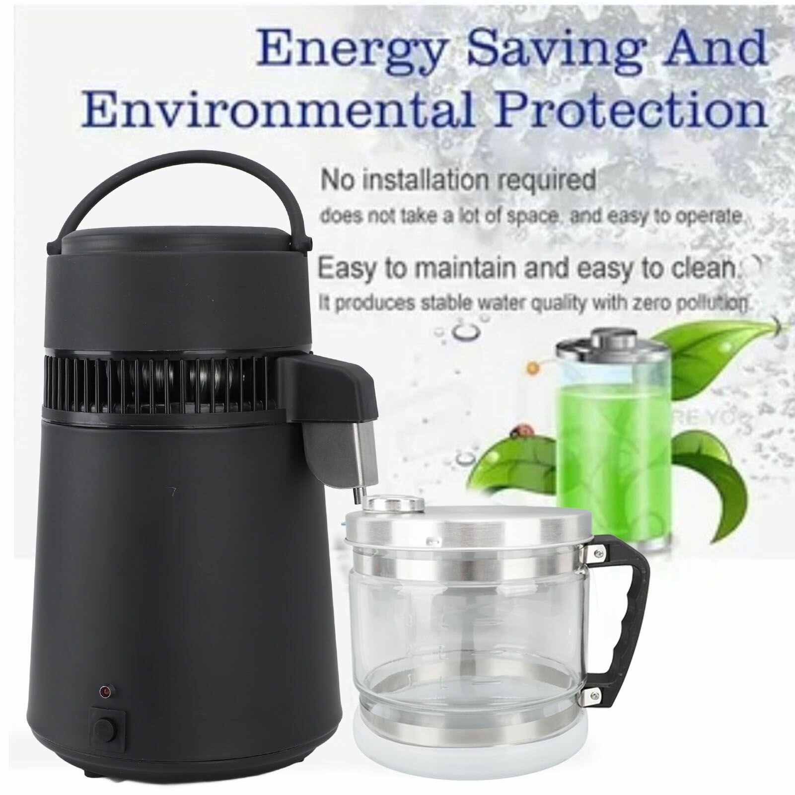 Контейнер для дистиллированной воды, запасная бутылка для хранения, стеклянная банка для домашней красоты, столешница, 4 л