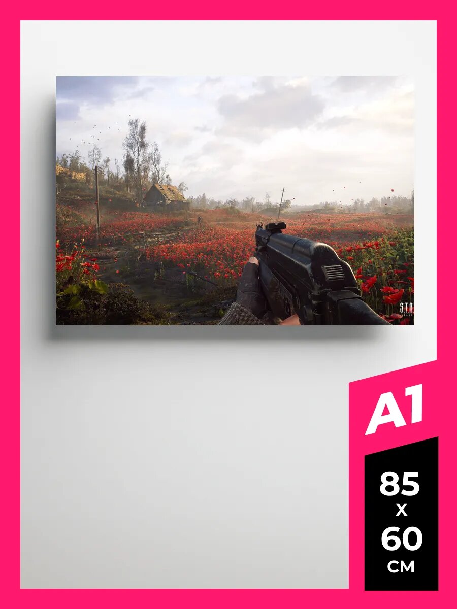 Постер Stalker плакат Сталкер 3 A1, матовая фотобумага премиум качества