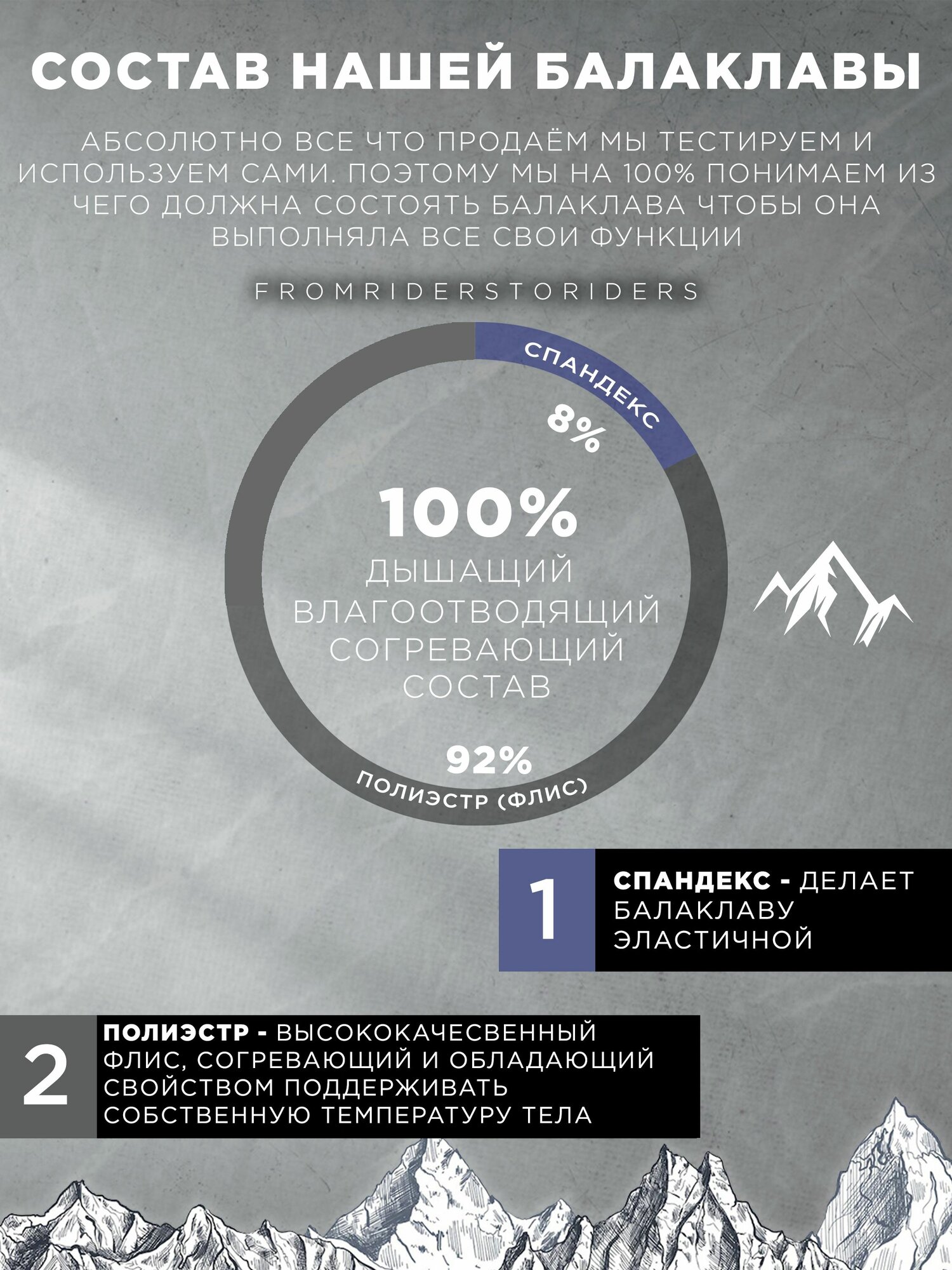 Балаклава  Осень-зима 2025 для мужчин и женщин, размер one size, черный — фото 1