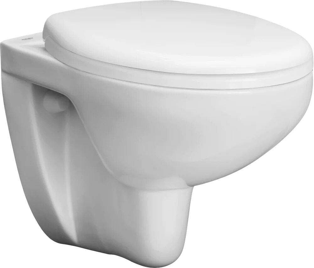 Унитаз подвесной Grohe Bau Ceramic 39427000 с микролифтом, безободковый, без бачка, фарфоровый, антивсплеск, белый овальный