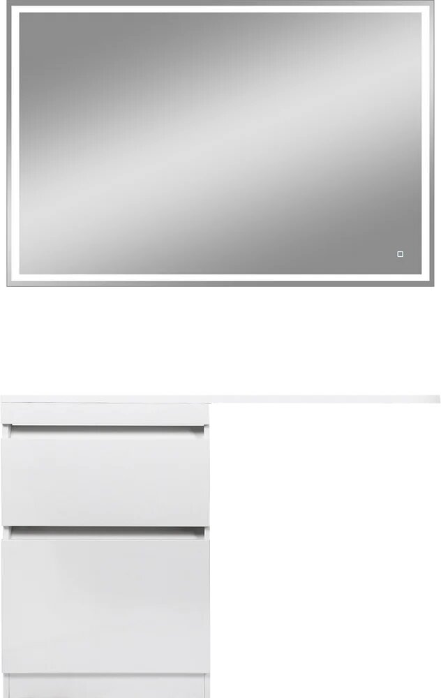 Мебель для ванной комнаты Style Line Даллас 120 L Люкс Plus напольная, белая, зеркало DIWO Дмитров