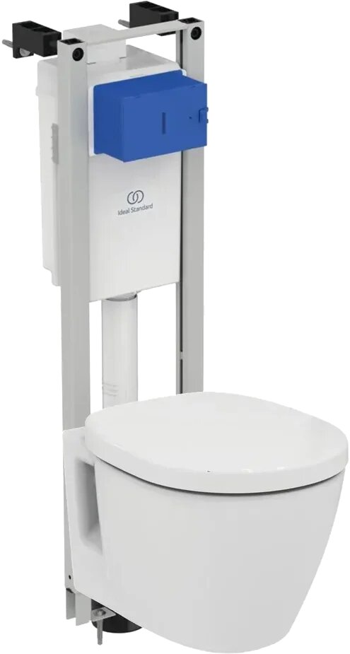 Комплект 3 в 1 Унитаз подвесной Ideal Standard Connect E803501 / Сиденье E712701 с микролифтом, петли хром / Инсталляция Prosys Eco Frame M E233267