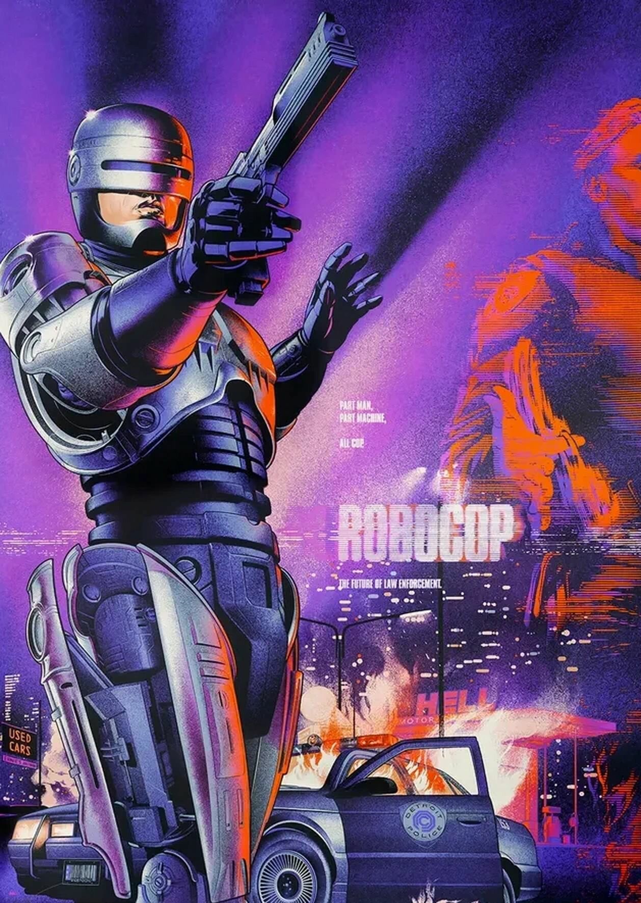 Плакат, постер Робокоп. RoboCop, 1987 на бумаге, размер 21х30см