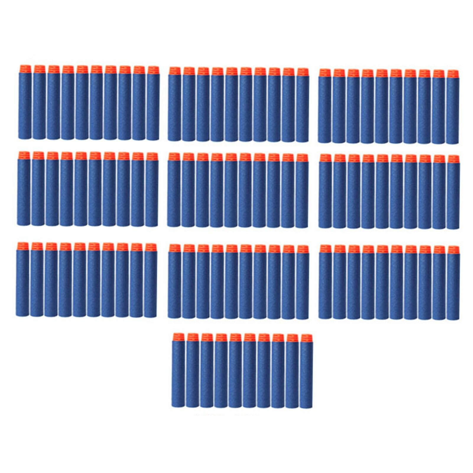 100 шт. мягких сменных пенопластовых дротиков 7,2 см, портативные, для игрушечного пистолета, синие