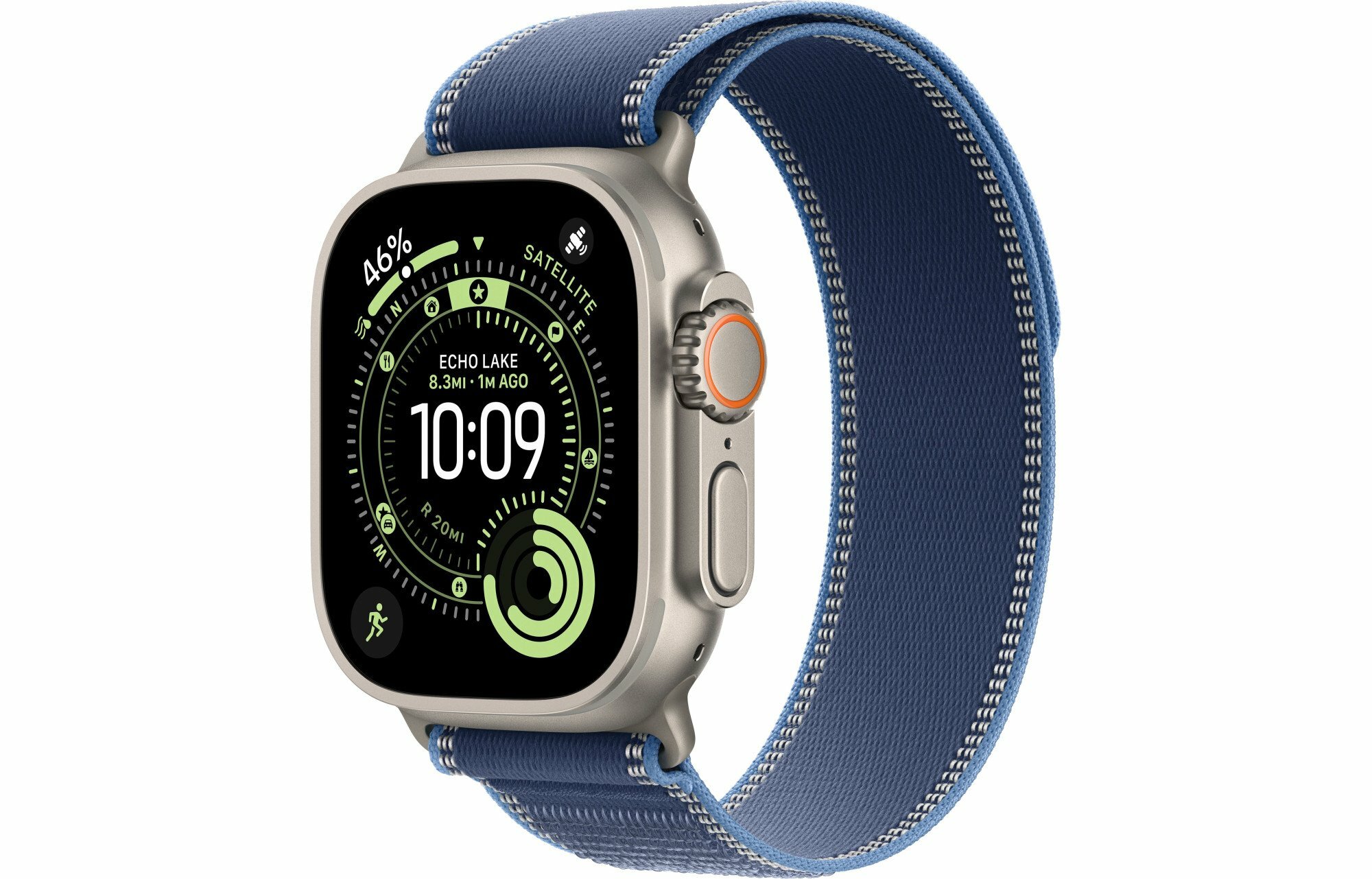 Умные часы Apple Watch Ultra 3 (2025) GPS + Cellular, 49 мм, Natural Titanium Case with Blue/Bright Blue Trail Loop, S/M